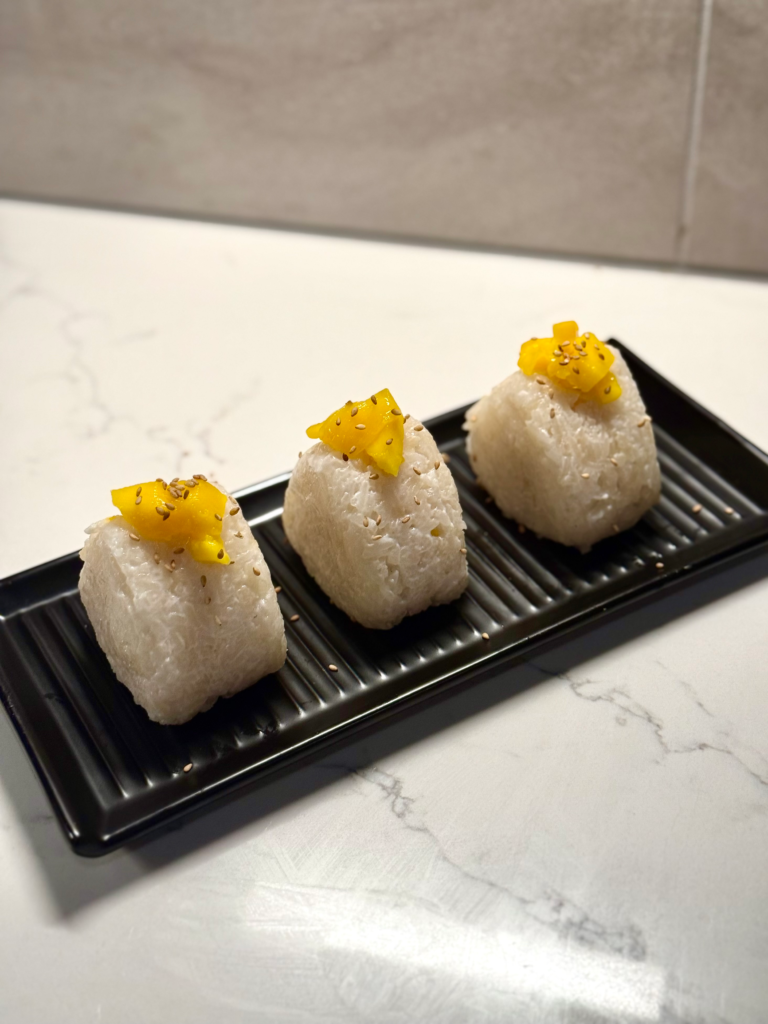 Mango Sticky Rice Onigiri - Ivy's Kitchn